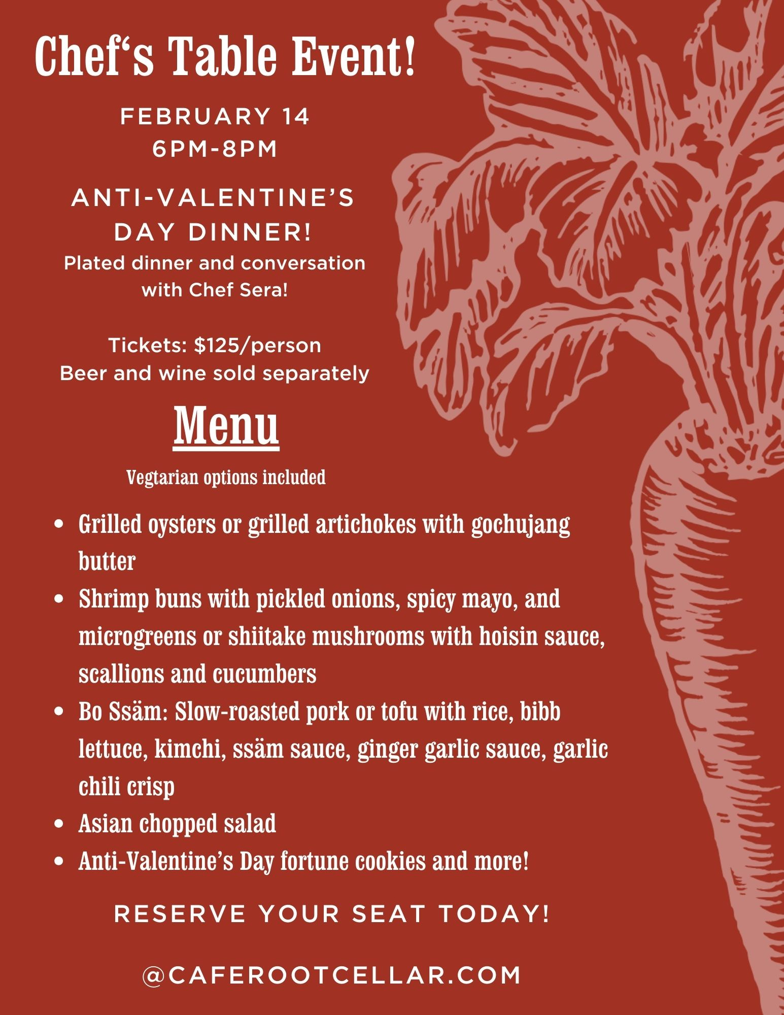 Chef's Table with Sera Cuni - Cafe Root Cellar