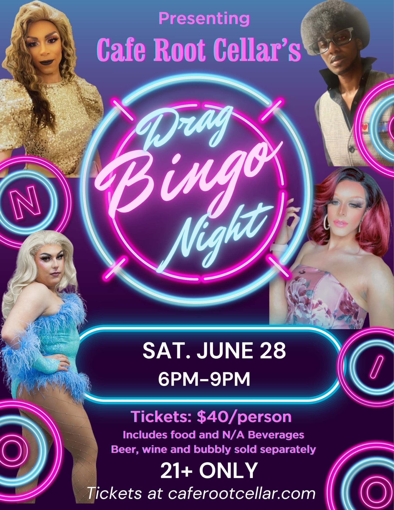 Drag Bingo Night! - Cafe Root Cellar